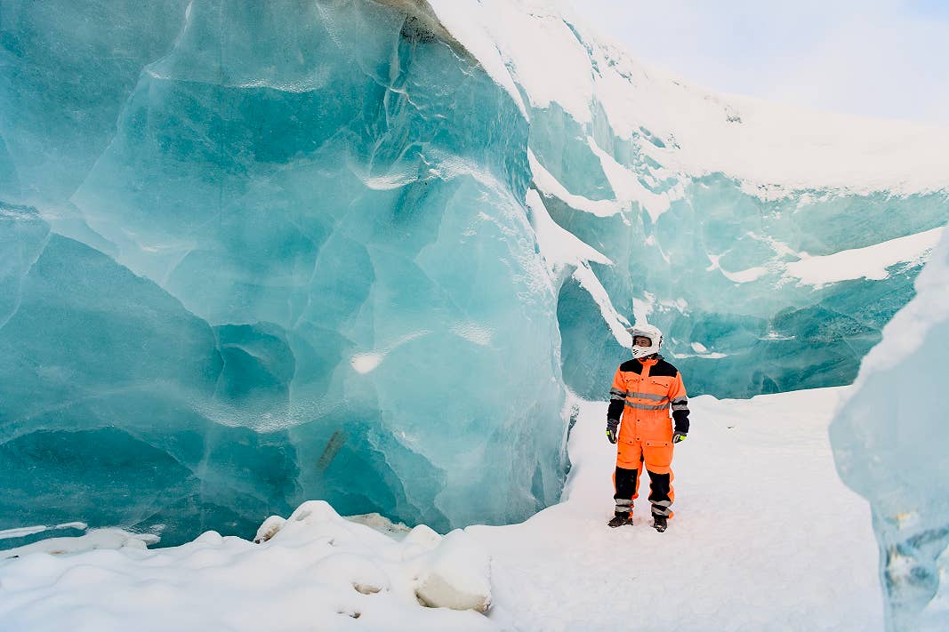 Exciting 9.5-Hour Winter Snowmobiling and Ice-Caving Tour with ...