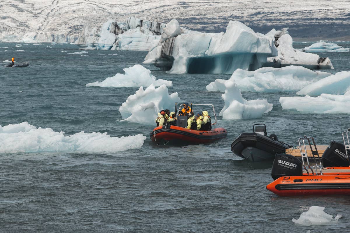 Zodiac Boat Tour on Jokulsarlon Glacier Lagoon | Guide to Iceland