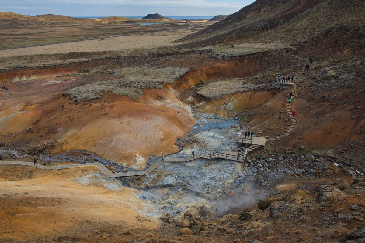 Eruzione vulcanica di Litli-Hrutur e Geoparco di Reykjanes| Tour guidato in autobus da Reykjavik ...